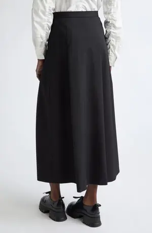 Undercover Slit Wool-blend Skirt