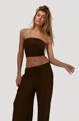 STONE FOX SWIM Koda Wide Leg Cover-up Pants - Earth