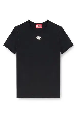 DIESEL® Metallic Oval D Cutout T-shirt - Black