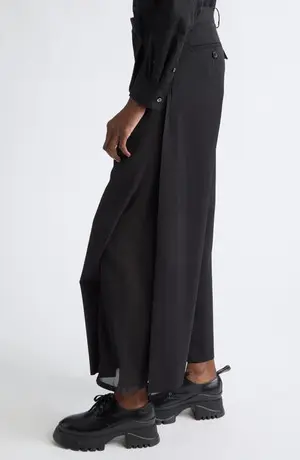 Undercover Wide Leg Pants With Ruffled Panels