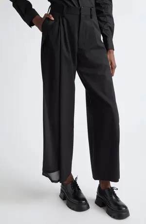 Undercover Wide Leg Pants With Ruffled Panels