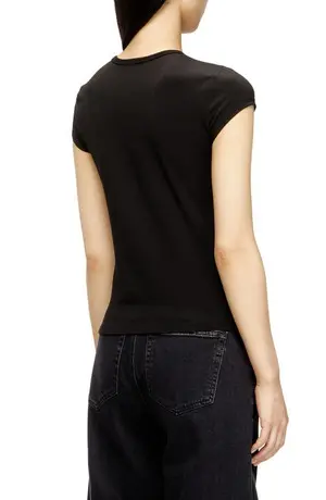DIESEL® Embroidered Oval D Cutout T-shirt - Deep/black