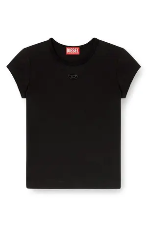 DIESEL® Embroidered Oval D Cutout T-shirt - Deep/black
