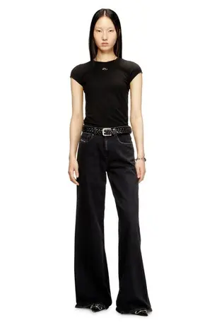 DIESEL® Embroidered Oval D Cutout T-shirt - Deep/black