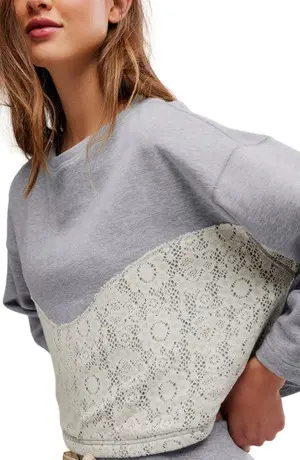 Free People Sunday Best Lace-trim Pajama Lounge Set