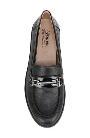 LIFESTRIDE Vineyard Loafer With Metallic Bit Detail - Black
