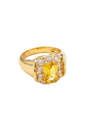THE M JEWELERS Yellow Cubic Zirconia Pinky Ring - Gold