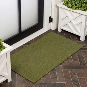JONATHAN Y Peater Classic Casual Commercial Natural Coir Indoor/outdoor Mat - Green