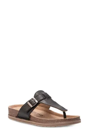 Eastland Brya Platform Wedge Flip Flop - Black