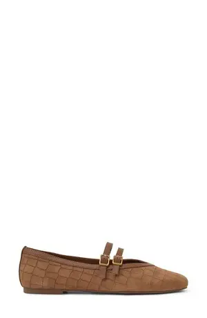 REISS Eliza Mary Jane Flat - Tan