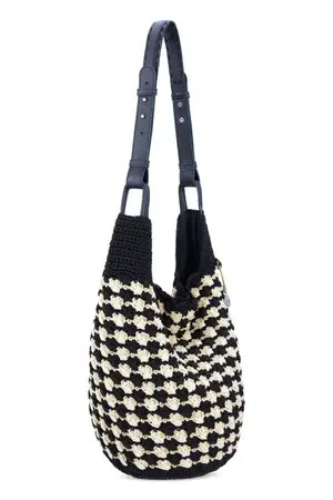 THE SAK Los Feliz Hobo Bag - Black Ecru Shell