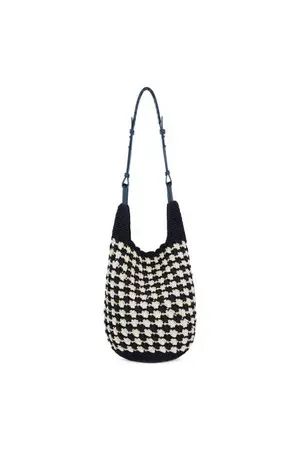 THE SAK Los Feliz Hobo Bag - Black Ecru Shell