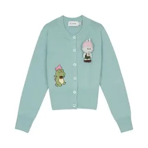 BRAIN DEAD Coach X Plush Character Cardigan
