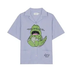 BRAIN DEAD X Coach Crying Darby Dino Short Sleeve Button Up Shirt 'light - Blue