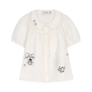 BRAIN DEAD X Coach Embroidered Button Down Blouse
