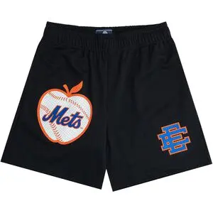 ERIC EMANUEL Ee Mets Baseball Apple Graphic Mesh Shorts
