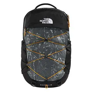 The North Face 28l Borealis Backpack 'anthracite Grey Conrad Topos Print-summit Gold - Black