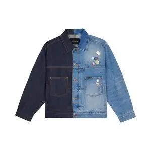 BRAIN DEAD X Coach Split Denim Jacket Multicolor - Blue