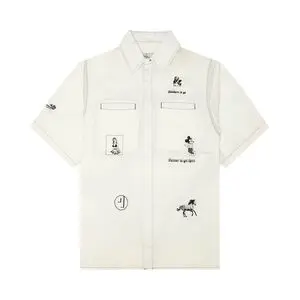 JUNGLES No Where Button Up 'birch - Cream