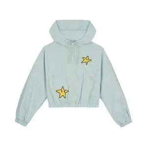 BRAIN DEAD X Coach Cropped Star Windbreaker 'light - Green