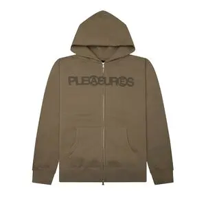 PLEASURES Zine Zip Hoodie 'mud