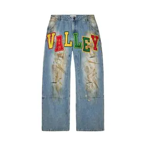 VALE FOREVER Collage Painter Pants 'indigo - Blue