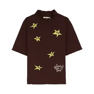 BRAIN DEAD X Coach Pointelle Mockneck Top - Brown