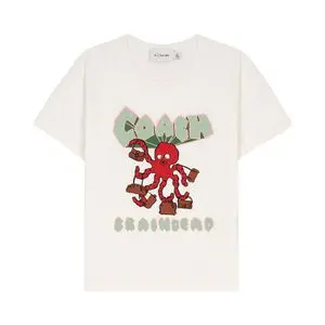 BRAIN DEAD X Coach Octopus Graphic 90s T-shirt - White