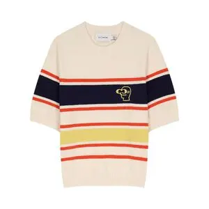 BRAIN DEAD X Coach Striped Knit Top Multicolor - Cream