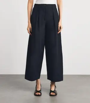 ME+EM Cotton Barrel-leg Trousers