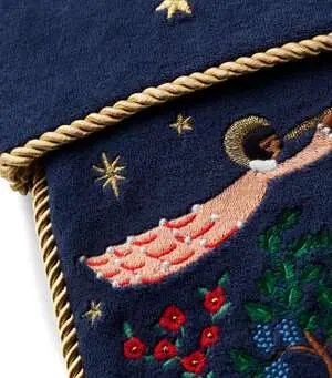 RIFLE PAPER CO. Embroidered Nativity Scene Stocking