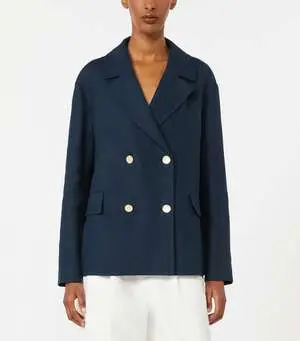 Max Mara Linen Double-breasted Avenue Blazer