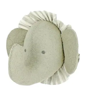 FIONA WALKER Mini Organic Wool Elphant Head Decoration
