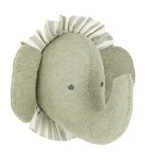 FIONA WALKER Mini Organic Wool Elphant Head Decoration
