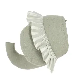 FIONA WALKER Mini Organic Wool Elphant Head Decoration