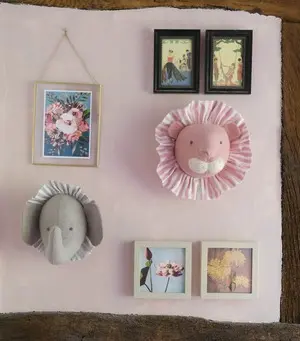 FIONA WALKER Mini Organic Wool Elphant Head Decoration