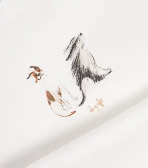 IL GUFO Cotton Dog Print T-shirt