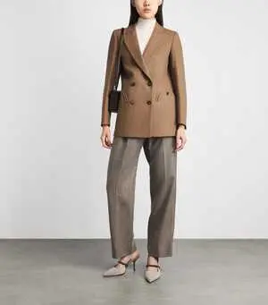 BLAZÉ MILANO Virgin Wool-cashmere Everyday Double-breasted Blazer