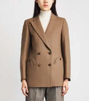BLAZÉ MILANO Virgin Wool-cashmere Everyday Double-breasted Blazer