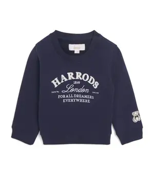 Harrods Cotton Logo Sweatshirt - Navy