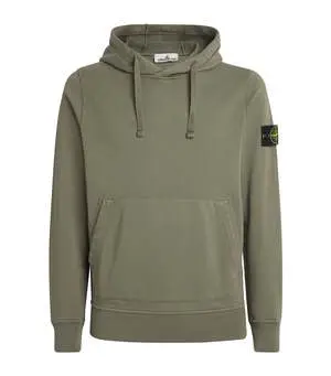 Stone Island Organic Cotton Fleece Hoodie - Green
