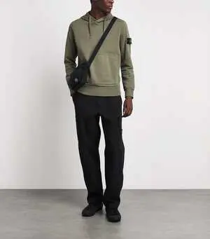 Stone Island Organic Cotton Fleece Hoodie - Green