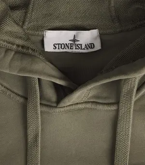 Stone Island Organic Cotton Fleece Hoodie - Green