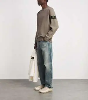 Stone Island Ribbed Compass Patch Sweatshirt