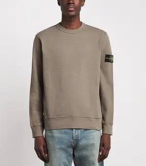 Stone Island Ribbed Compass Patch Sweatshirt