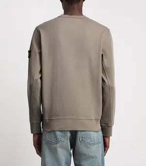 Stone Island Ribbed Compass Patch Sweatshirt
