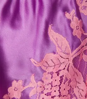 MARJOLAINE Silk Floral Lace Shorts