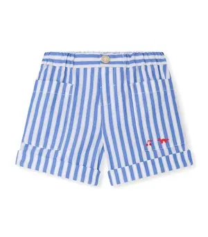 Bonpoint X Maison Kitsuné Stripe Shorts - Navy