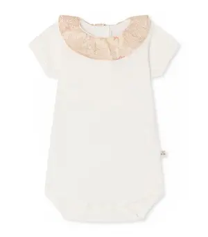 Bonpoint Organic Cotton June Bodysuit - White