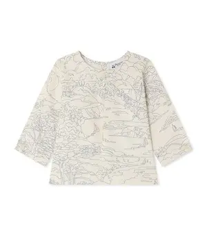 Bonpoint Cotton Printed Top - Navy